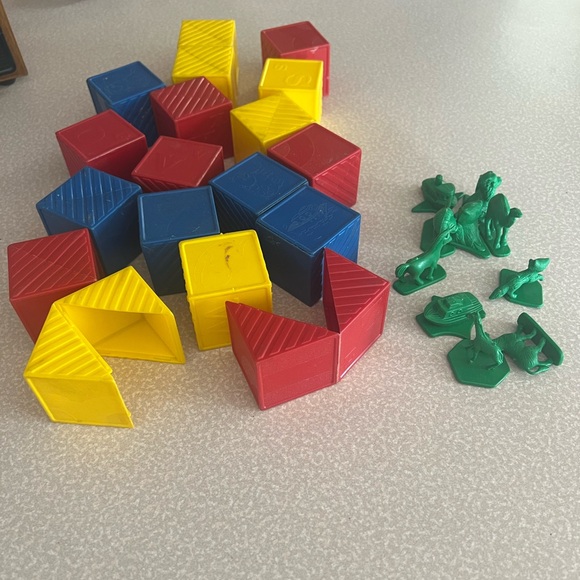 Toys | Vintage Tupperware Alphabet Blocks Colorful Blocks And Figures ...